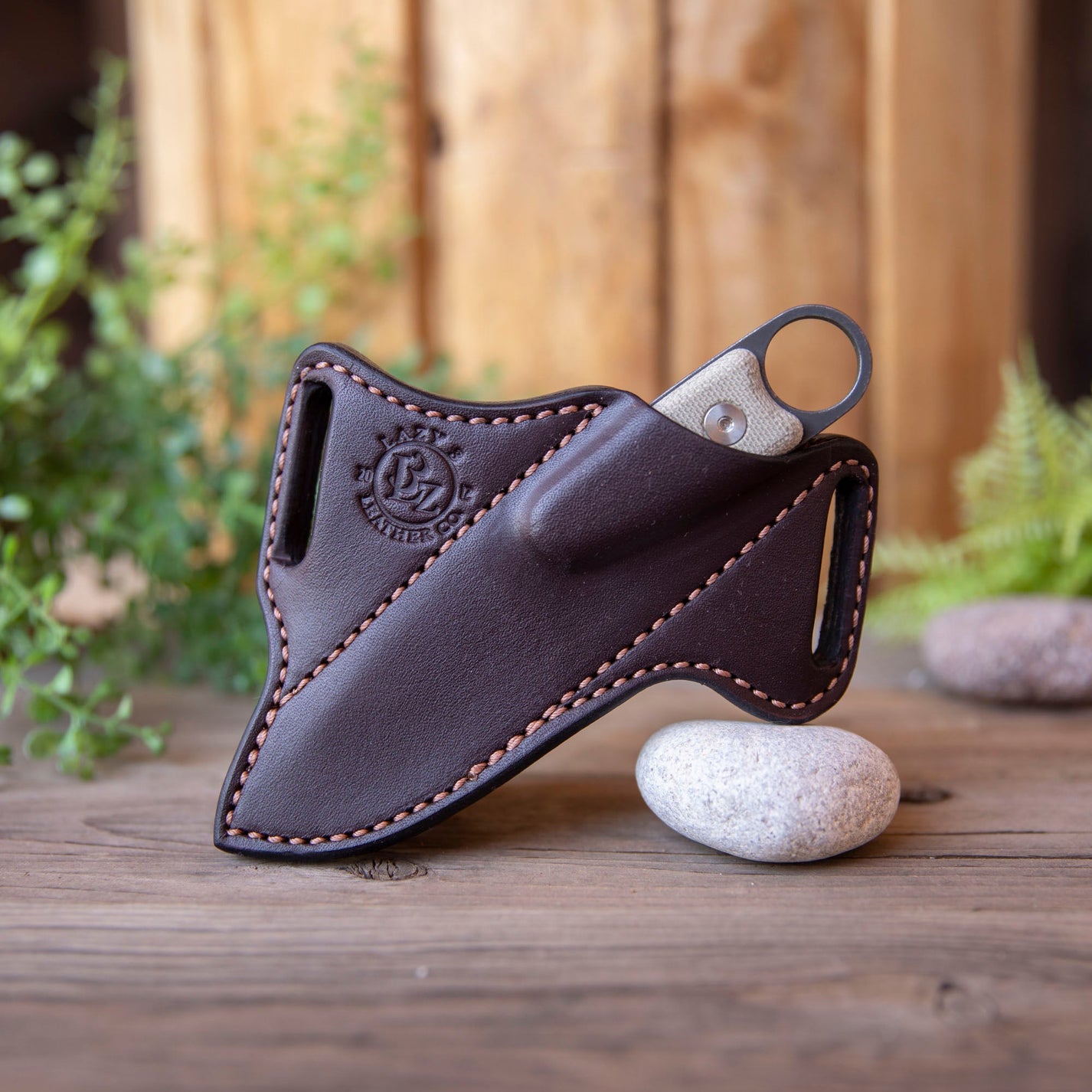 Left Handed Esee Izula with 55 Scout Carry Sheath – Lazy 3 Leather Company