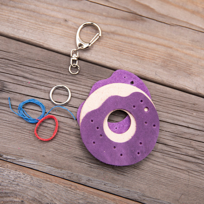 Leather Donut Keychain DIY Craft Kit – Lazy 3 Leather Company
