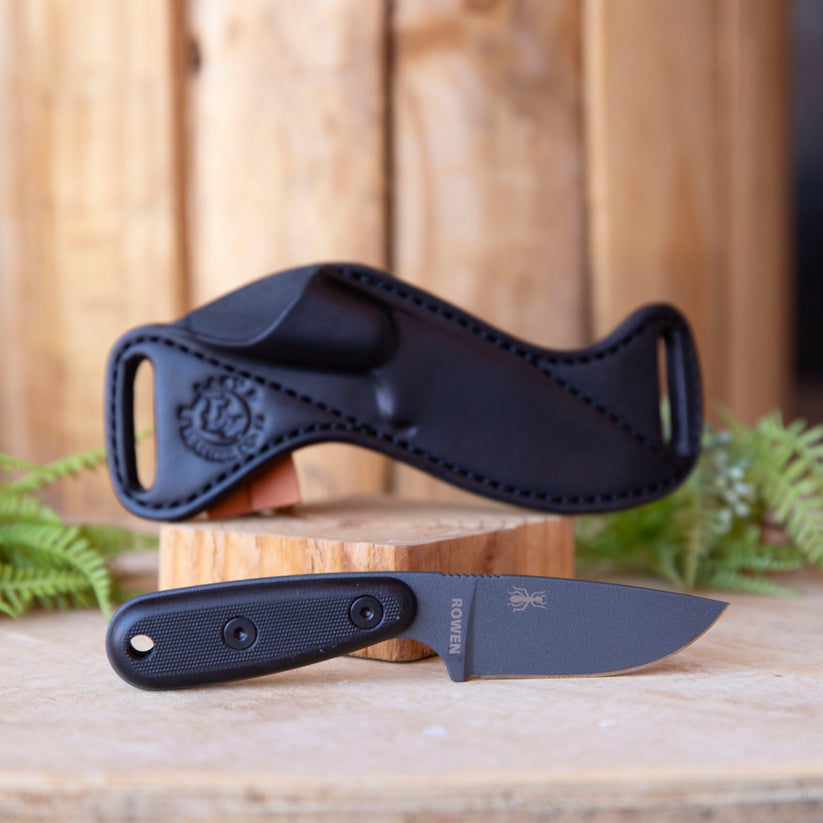 Left Handed Esee Izula with Bishop Scout Carry Sheath – Lazy 3 Leather ...