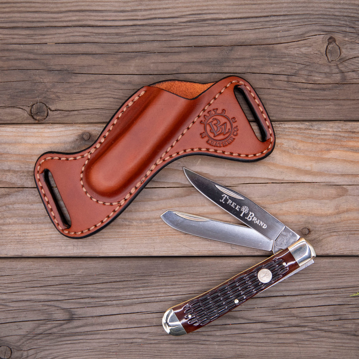 Right Hand Boker Tree Brand Bishops Scout Carry Sheath – Lazy 3 Leather ...