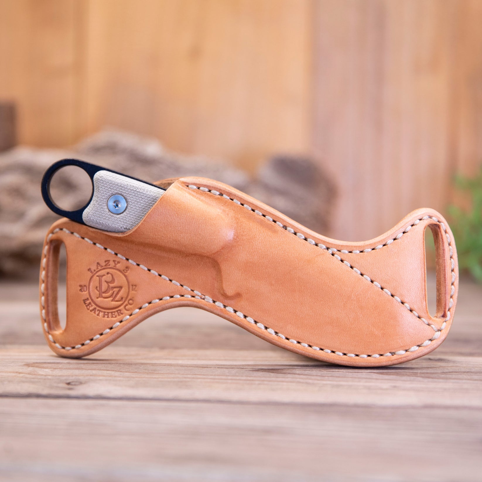 Left Handed Esee Izula with Bishop Scout Carry Sheath – Lazy 3 Leather ...