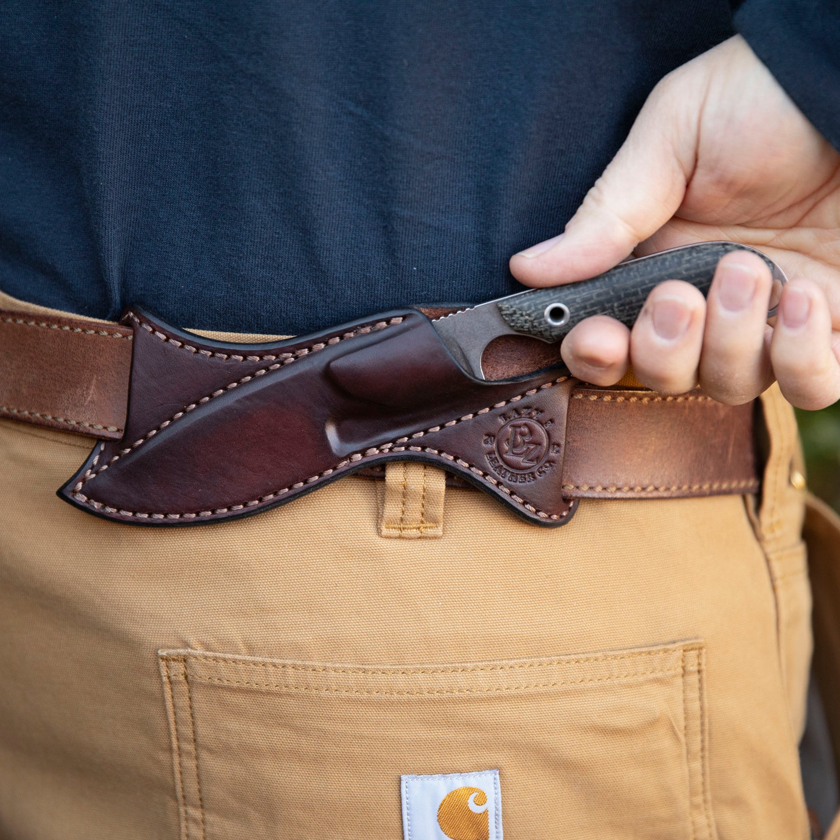 M1 Caper Knife & Custom Leather Scout Sheath – Lazy 3 Leather Co ...