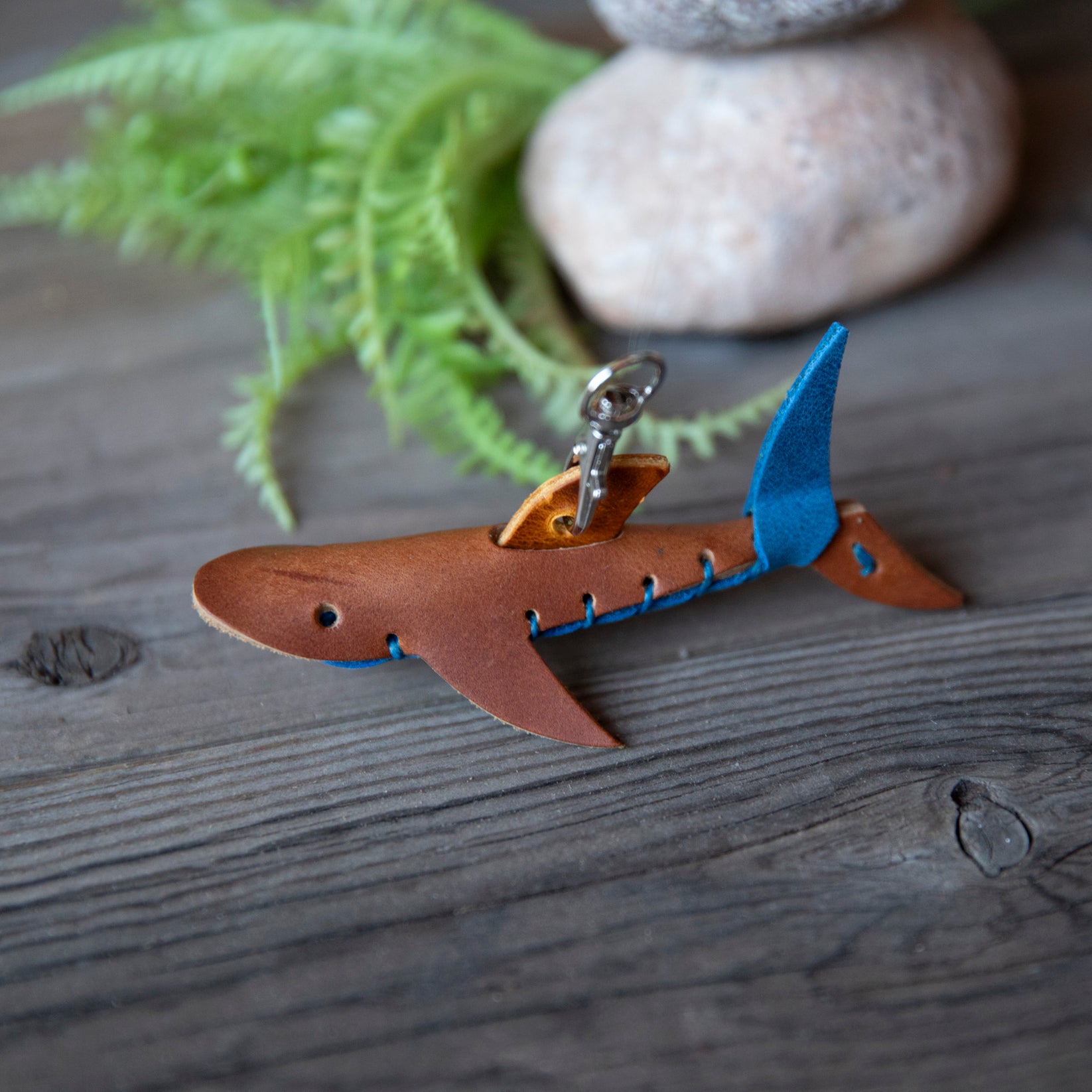 Leather Animal Shark Keychains – Lazy 3 Leather Company