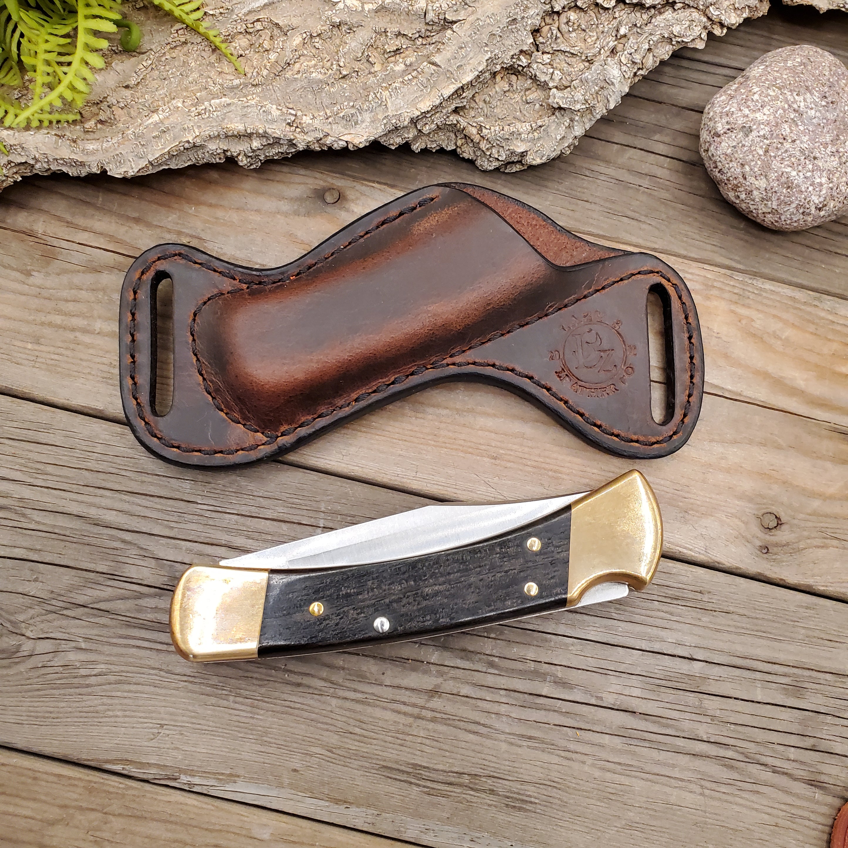 Buck 110 Bishop Scout Carry Leather Sheath | Horizontal Carry – Lazy 3 ...