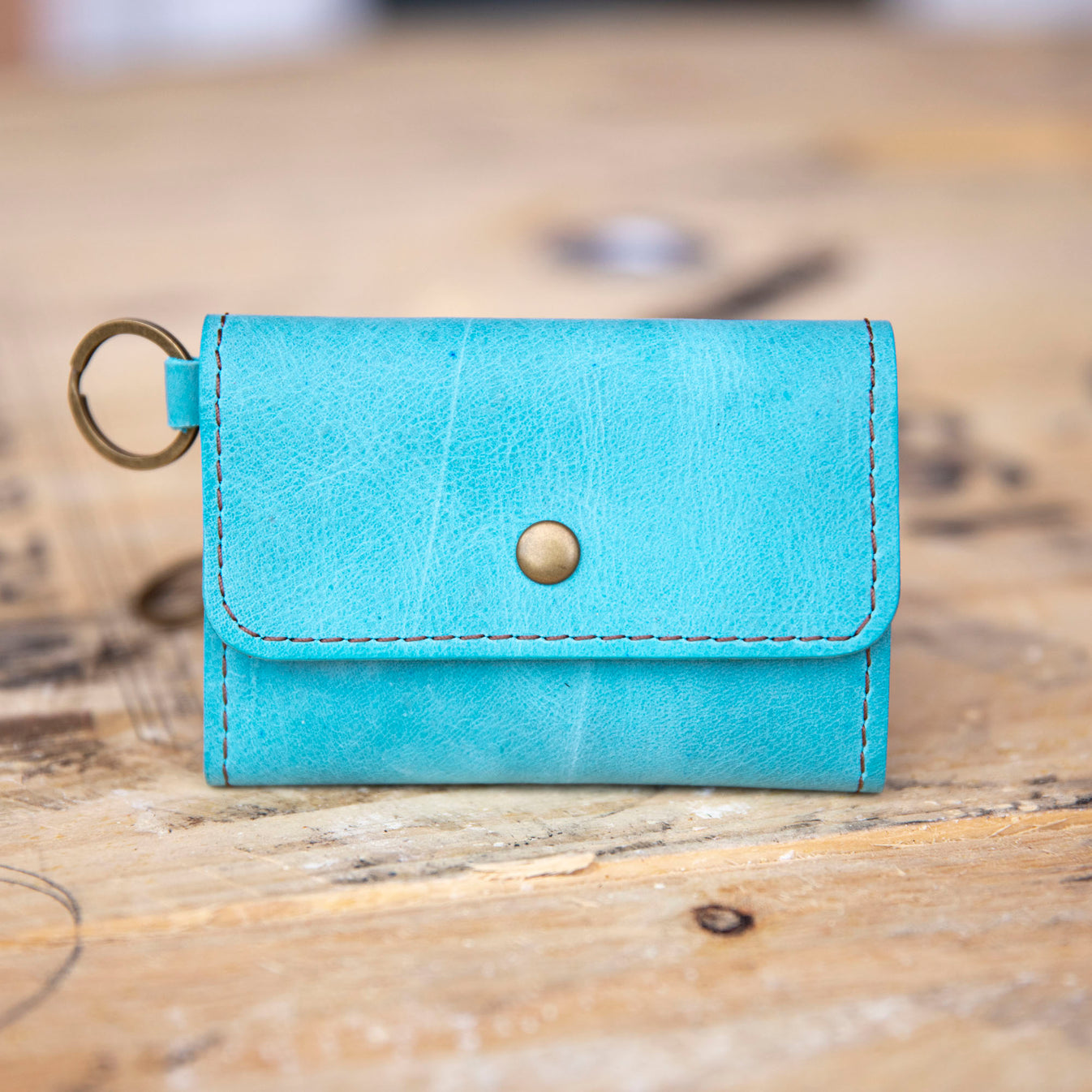 Card Case with keyring – Lazy 3 Leather Company