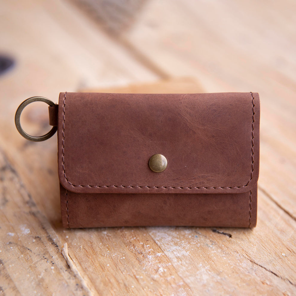 Card Case with keyring – Lazy 3 Leather Company