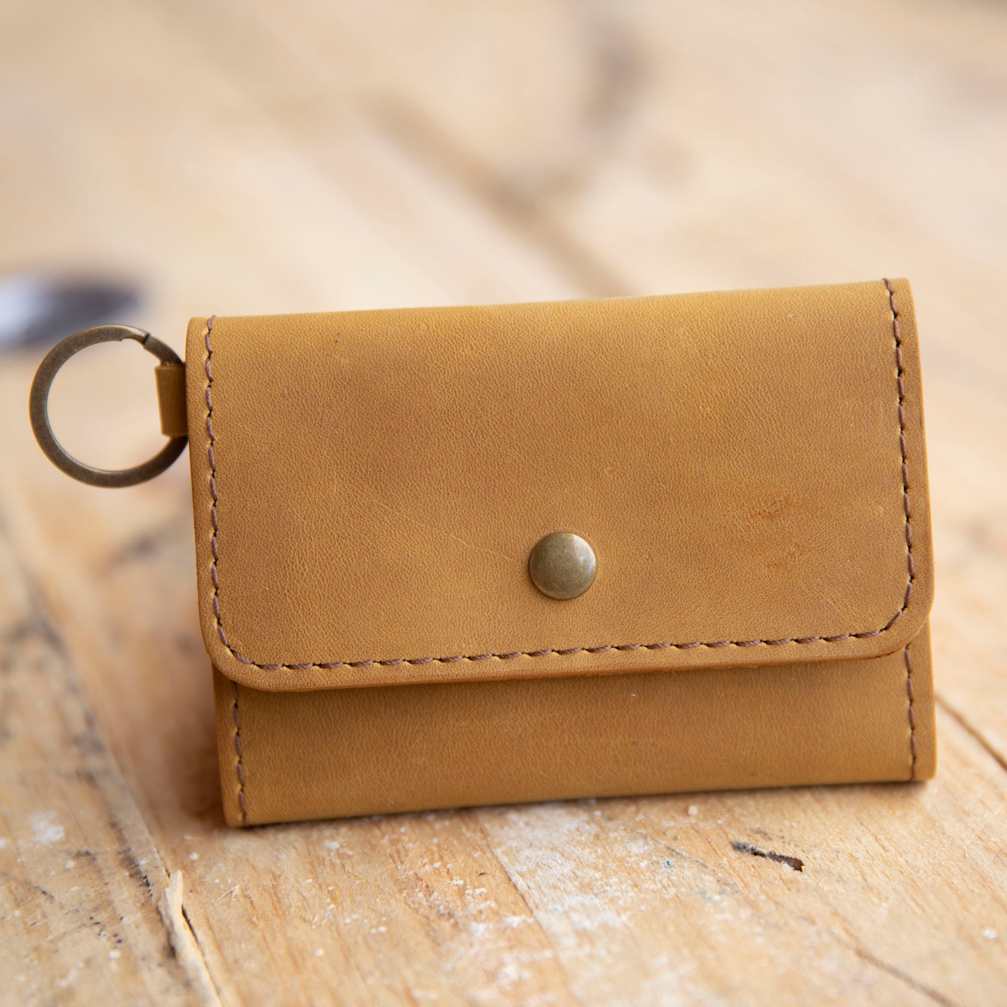 Card Case with keyring – Lazy 3 Leather Co