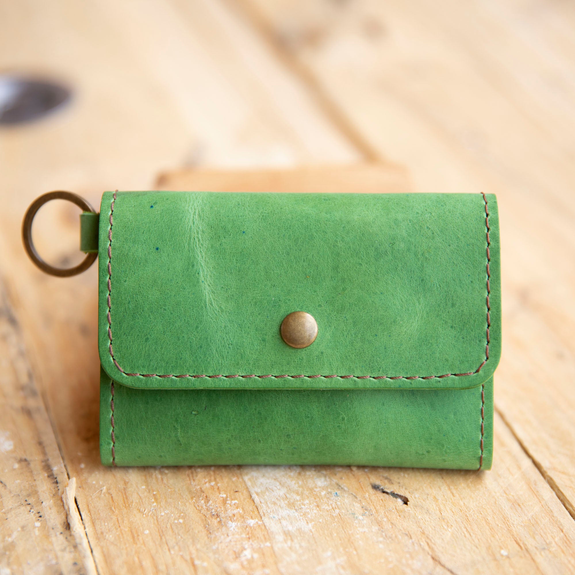 Card Case with keyring – Lazy 3 Leather Co