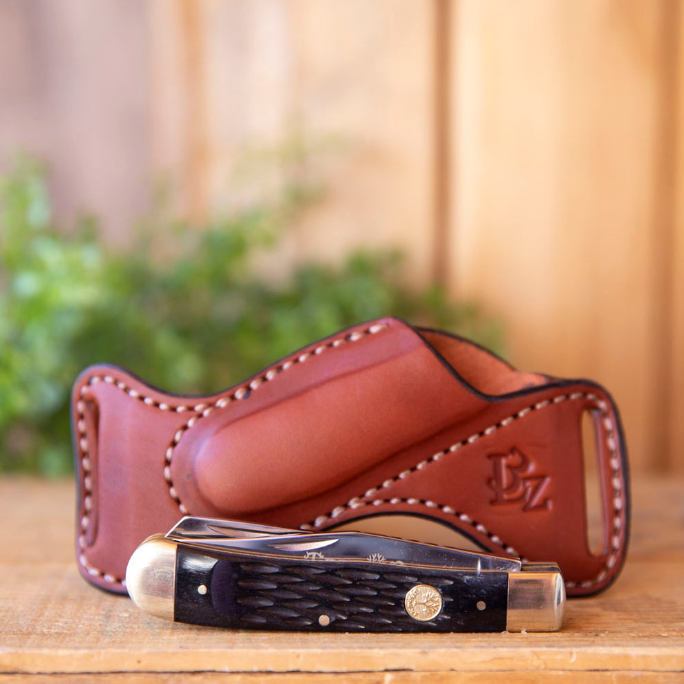 Right Hand Boker Tree Brand Bishops Scout Carry Sheath – Lazy 3 Leather ...